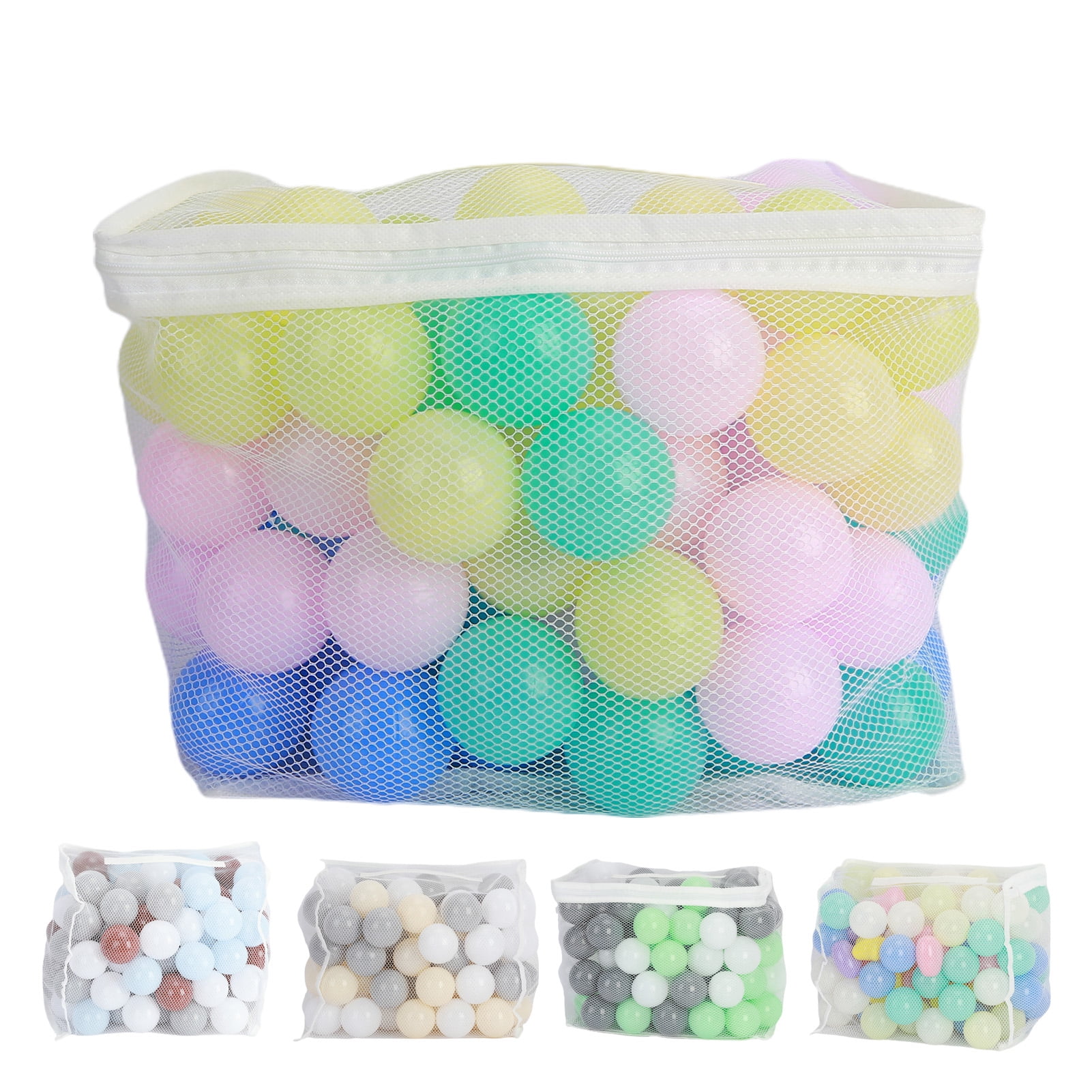 LIWEN Thickened Crush-proof Toddlers Pit Ball - 100-Piece Set - Mesh ...