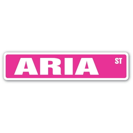 ARIA Street Sign Childrens Name Room Sign | Indoor/Outdoor | 30" Wide ...