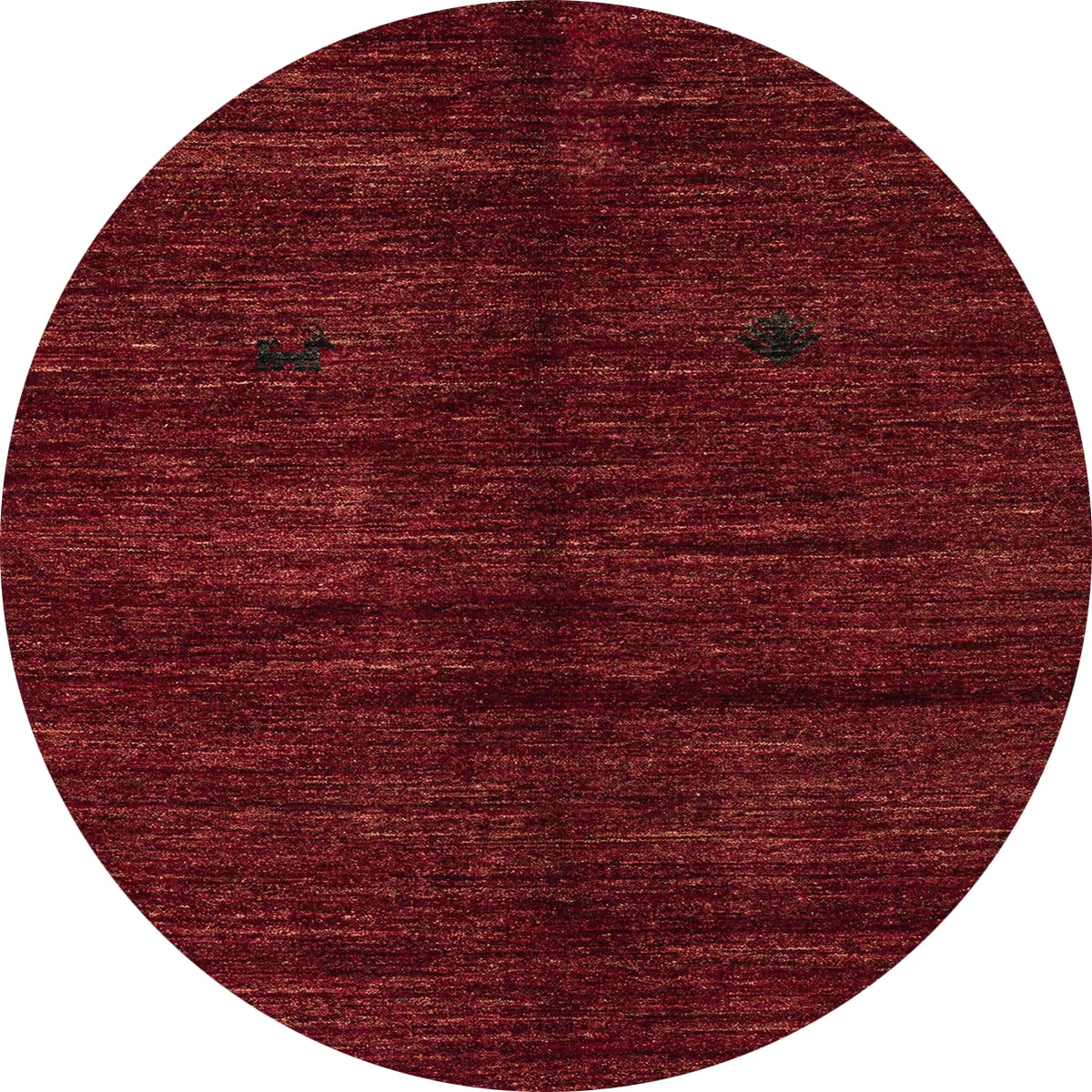 Ahgly Company Indoor Round Abstract Red Abstract Area Rugs, 6' Round ...