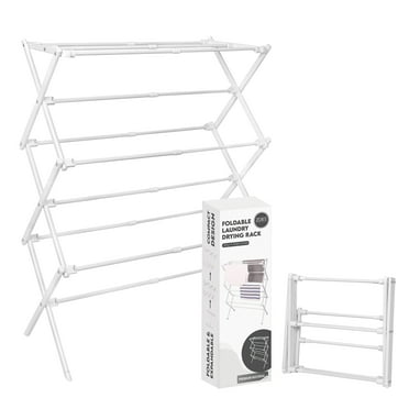 Zimtown Steel Laundry Stand, Double Rolling Rail Adjustable Portable ...