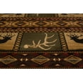 United Weavers Essence Bull Elk Lodge Multi Woven Polypropylene Area ...