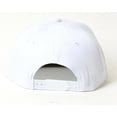 Solid Plain Style Flatbill Snapback Hat Cap, White, One Size Fits All ...