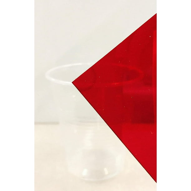 RED Acrylic Transparent # 2423-1/8" Thick - Pick Your Size (12" X 12 ...