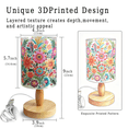 Bedside Lamp Flowers BohemianTable Lamp for Bedroom LED Nightstand Lamp ...