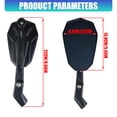 2PCS Retro Style Bike Mirrors Water Transfer Printing Strong Aluminum ...