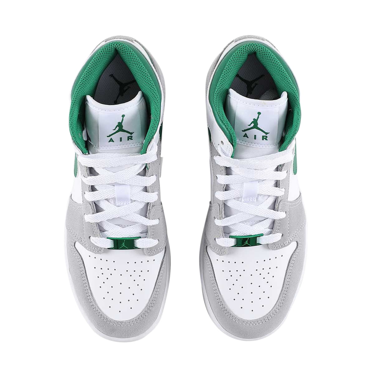 Buy Big Kid's Jordan 1 Mid White/Pine Green-LT Smoke Grey (DC7248 103 ...