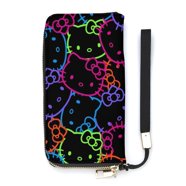 Hello Kitty Checkerboard Character Design Faux Leather Full Zip Wallet ...
