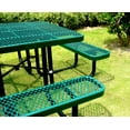 "LifeYard Modern 46"" Weatherproof Steel Square Picnic Table for Patio ...