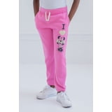 Disney Minnie Mouse Girls Fleece Jogging Wear, 2 Pack Sweatpants Outfit ...