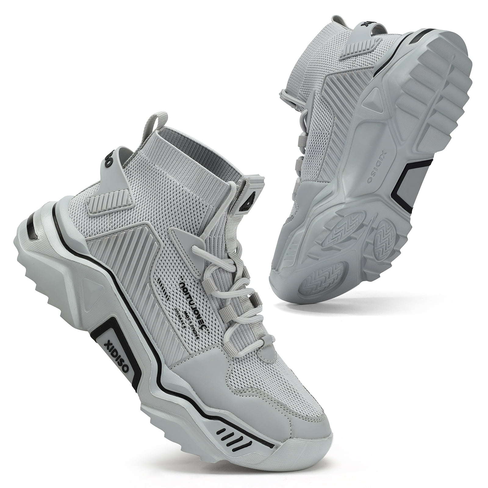 BOSTEXI Mens Fashion Sneakers Slip on Walking Shoes High Top Casual ...