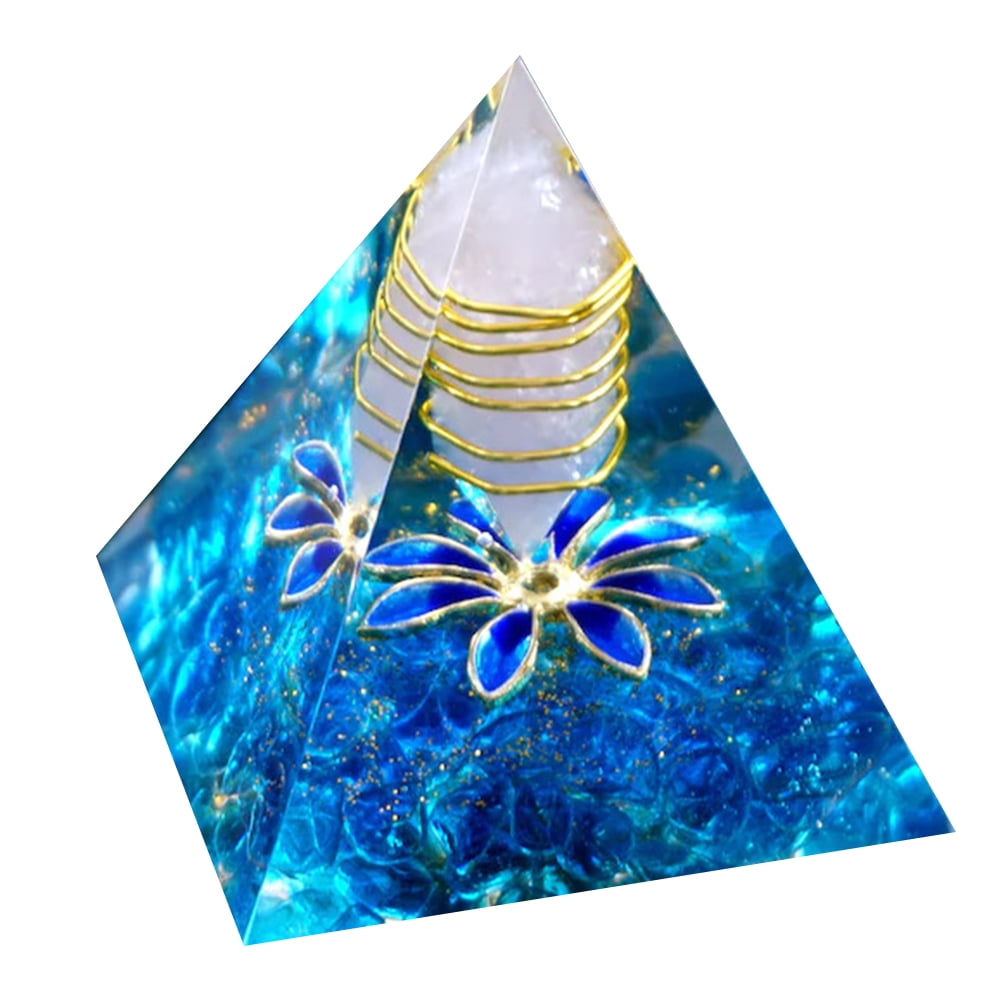 TBOLINE Crystal Gem Pyramid Meditation Healing Home Office Art Figurine ...