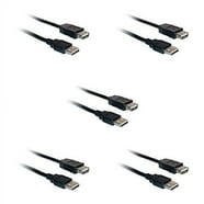 C&E USB 2.0 Extension Cable, Black, Type A Male to Type A Female, 3 ...