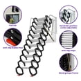 Telescoping Wall-Mounted Ladder (12 Steps) Handrails, Anti-Slip Design ...