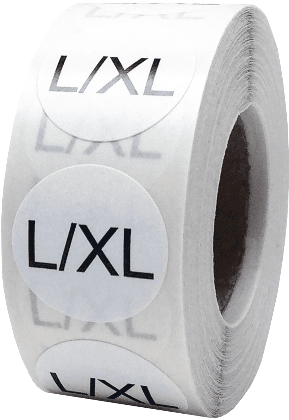 White Circle L/XL Clothing Size Stickers, 3/4 Inch Round, 500 Labels on ...