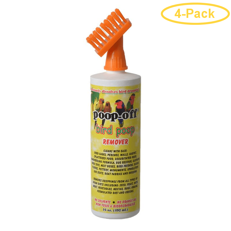 Poop-Off Bird Poop Remover With Brush 16 oz - Pack of 4 - Walmart.com ...