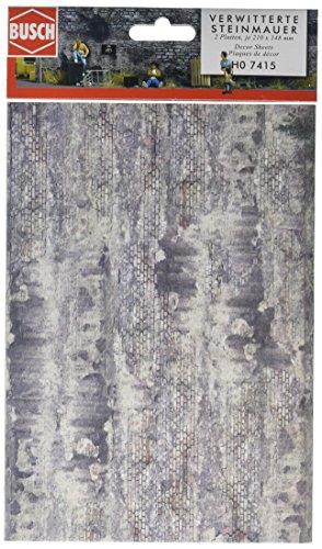 Busch 7415 Decor Sheets Indus Brick HO Scale Scenery Kit - Walmart.com