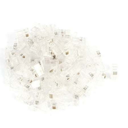 80 Pcs RJ9 4P4C Telephone Cable End Phone Adapter Connector Modular ...