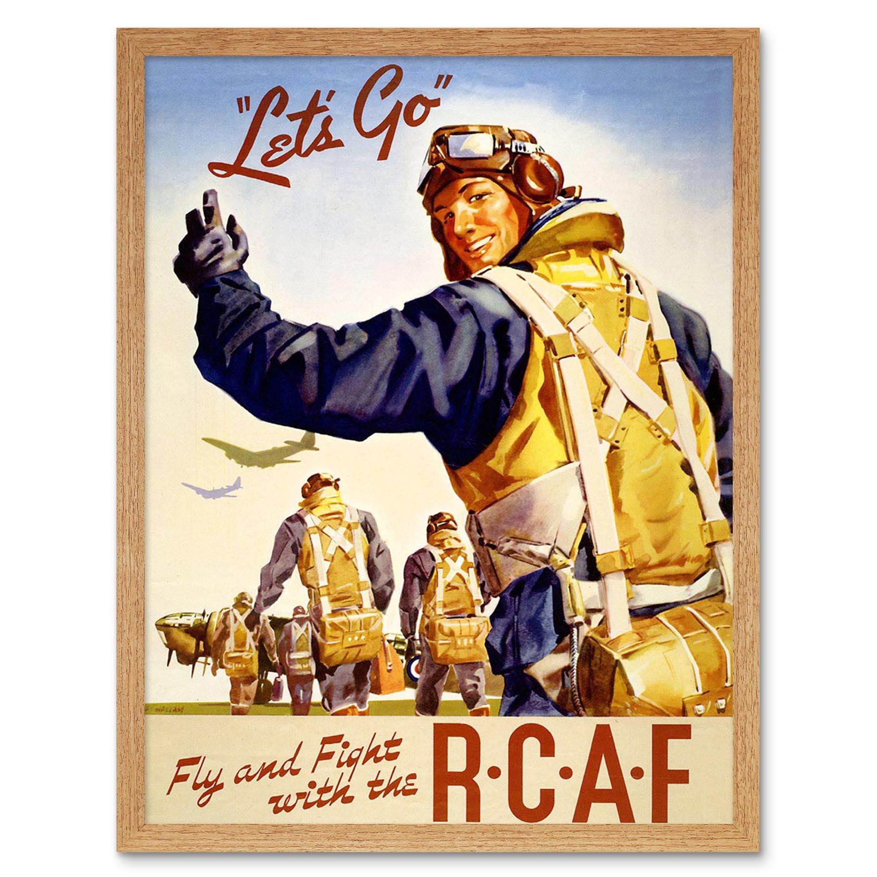 WWII War Vintage RCAF Recruitment Ad Canada Fly Fight Pilot Royal ...