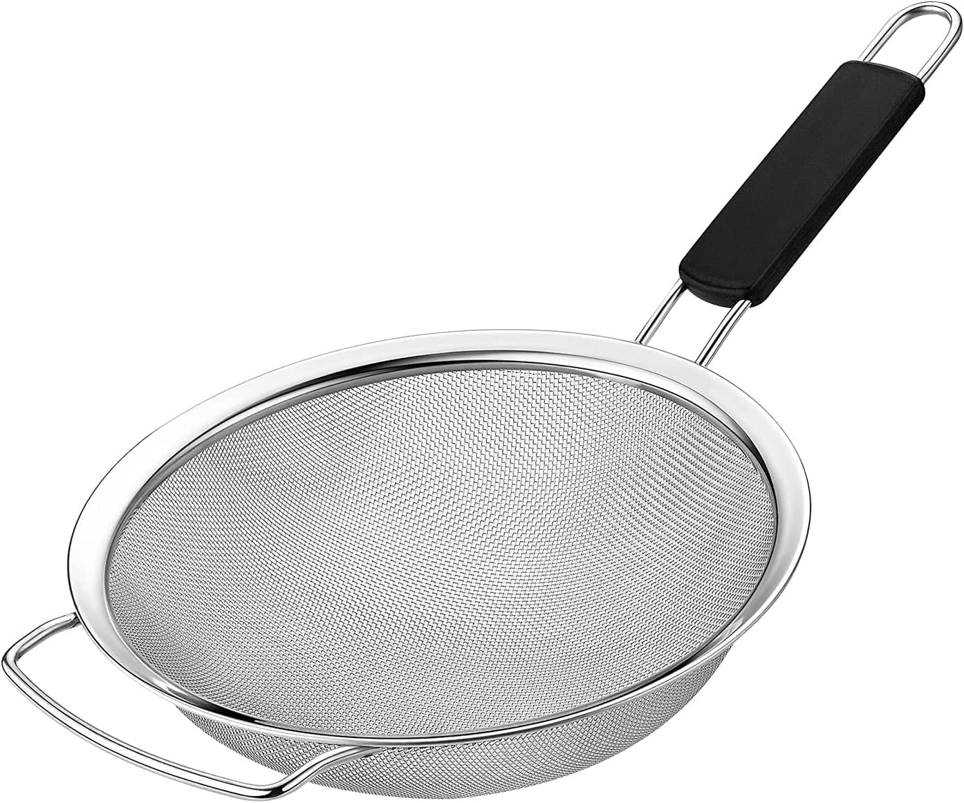 Kafoor 7" Fine Mesh Strainer with Thermo Plastic Rubber Handle - Sieve ...