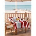 Abstract Art Rectangle Outdoor Tablecloth with Umbrella Hole Red Gray ...