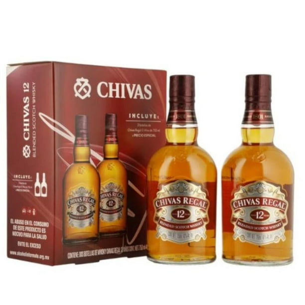 Pack de 4 Whisky Chivas Regal 12 años 2 botellas 750 ml | Walmart en línea