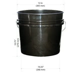 Argee 3.5 Gallon Black Bucket, Versatile 10-Pack for Household ...