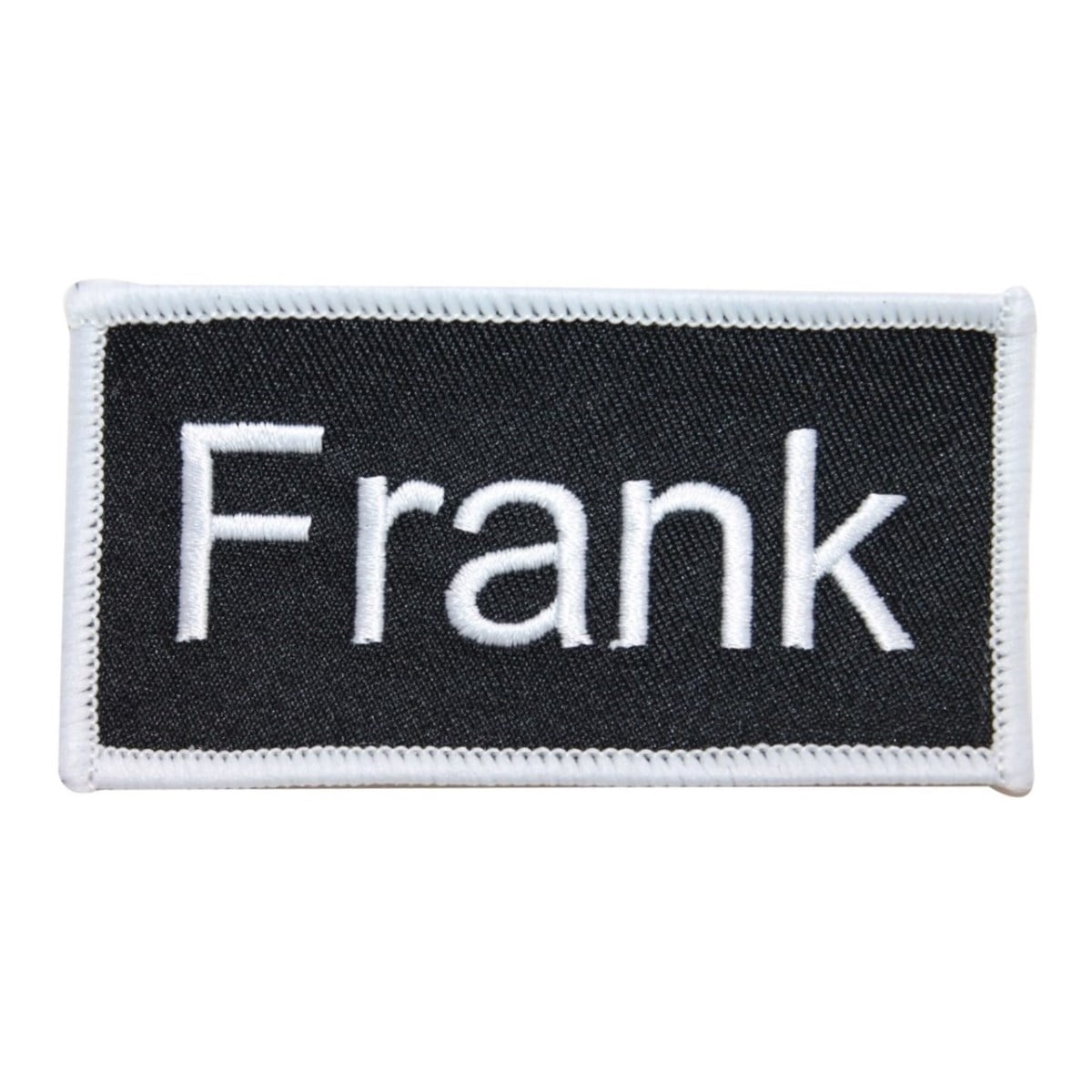 Frank Name Tag Patch Uniform ID Work Shirt Badge Embroidered Iron On ...