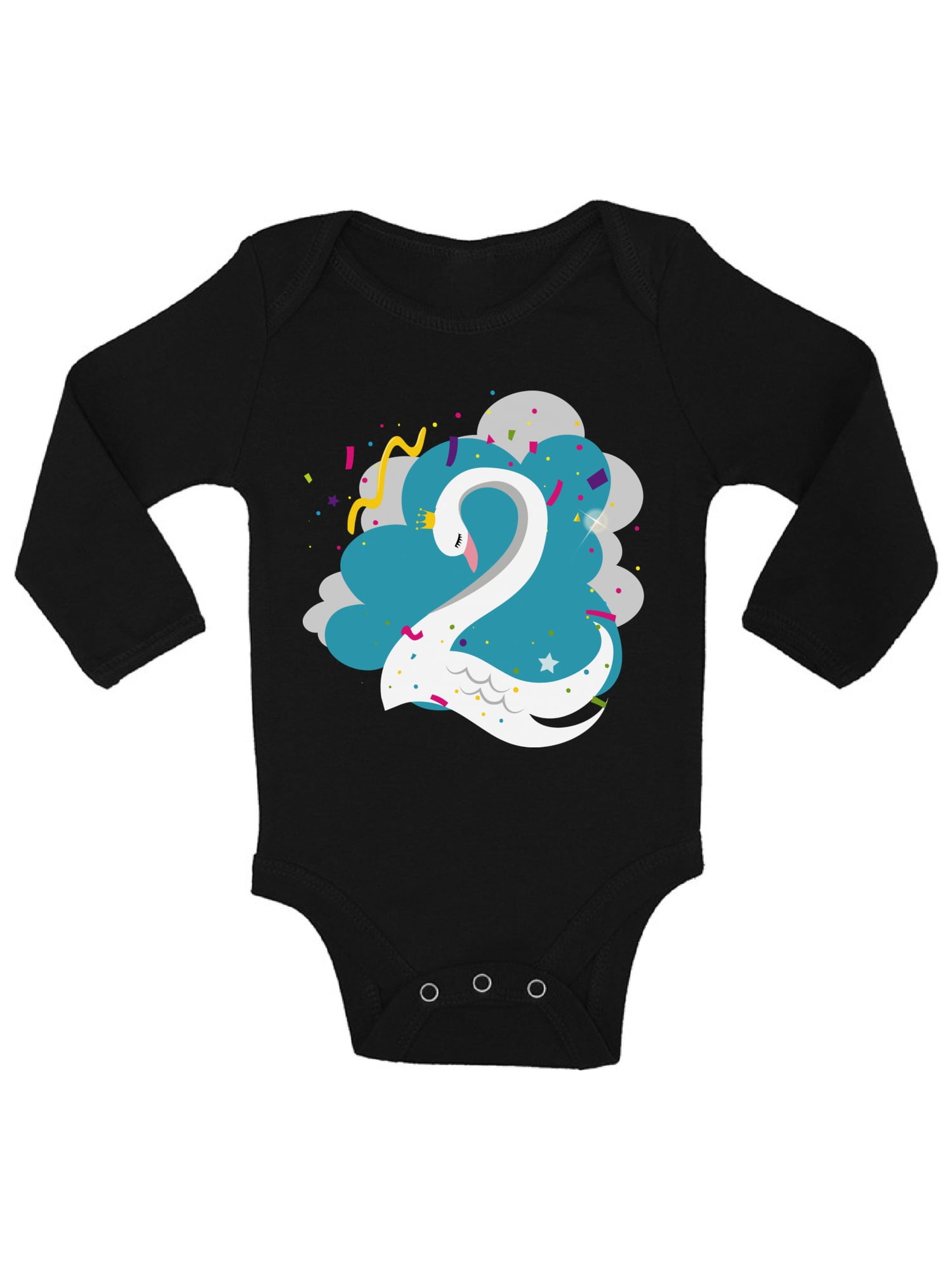 Awkward Styles Swan One Piece Birthday Bodysuit Long Sleeve Birthday awkward-styles-swan-one-piece-birthday-bodysuit-long-sleeve-birthday