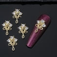 20 Vintage Gold Diamond 3D Alloy Nail Charms for Nail Art and Phone ...