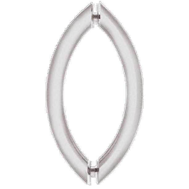 CRL CSH8X8SC Satin Chrome 8" Crescent Style Back-to-Back Pull Handles ...