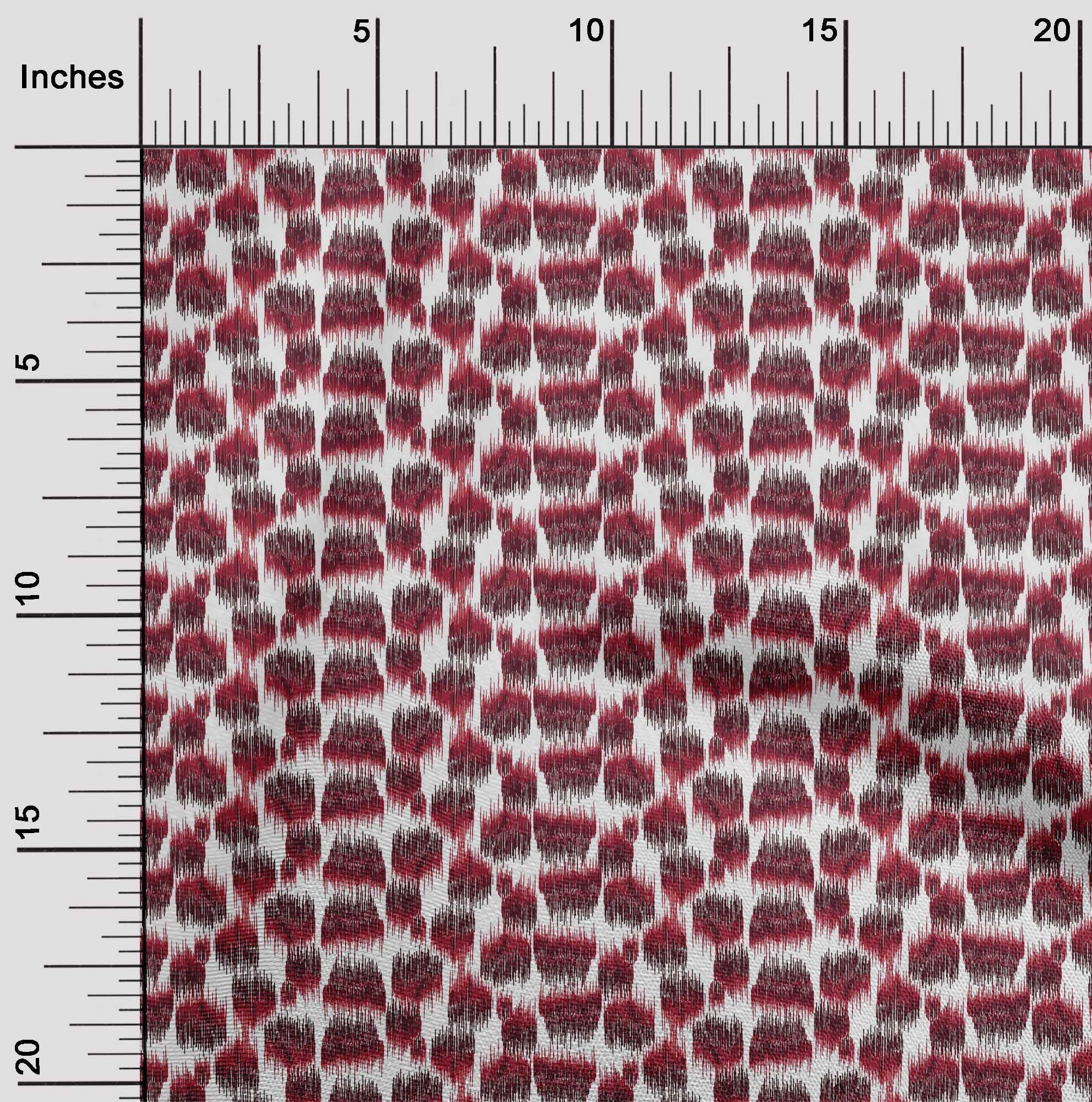 oneOone Silk Tabby Fabric Abstract Ikat Print Fabric By Yard 42 Inch ...