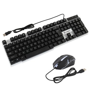 onn. 4-PC Gaming Starter Kit with LED Keyboard, Programmable Mouse ...