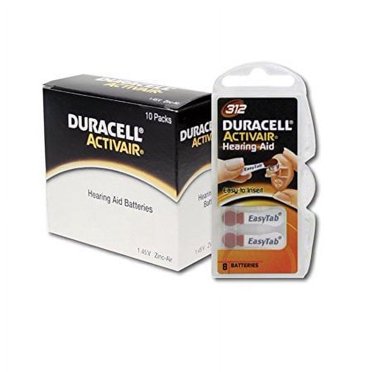 Duracell Activair Long-Lasting Hearing Aid Batteries, Size 13, 1.45V ...