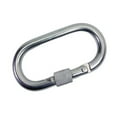 1/4" Carabiner Clip Spring Snap Hook Oval Shape With Lock Nut Stainless ...
