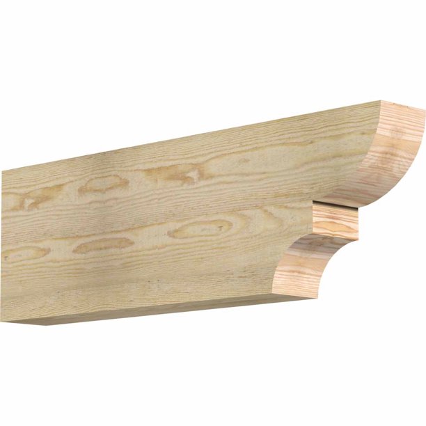 4"W x 10"H x 32"L Ridgewood Rough Sawn Rafter Tail, Douglas Fir ...