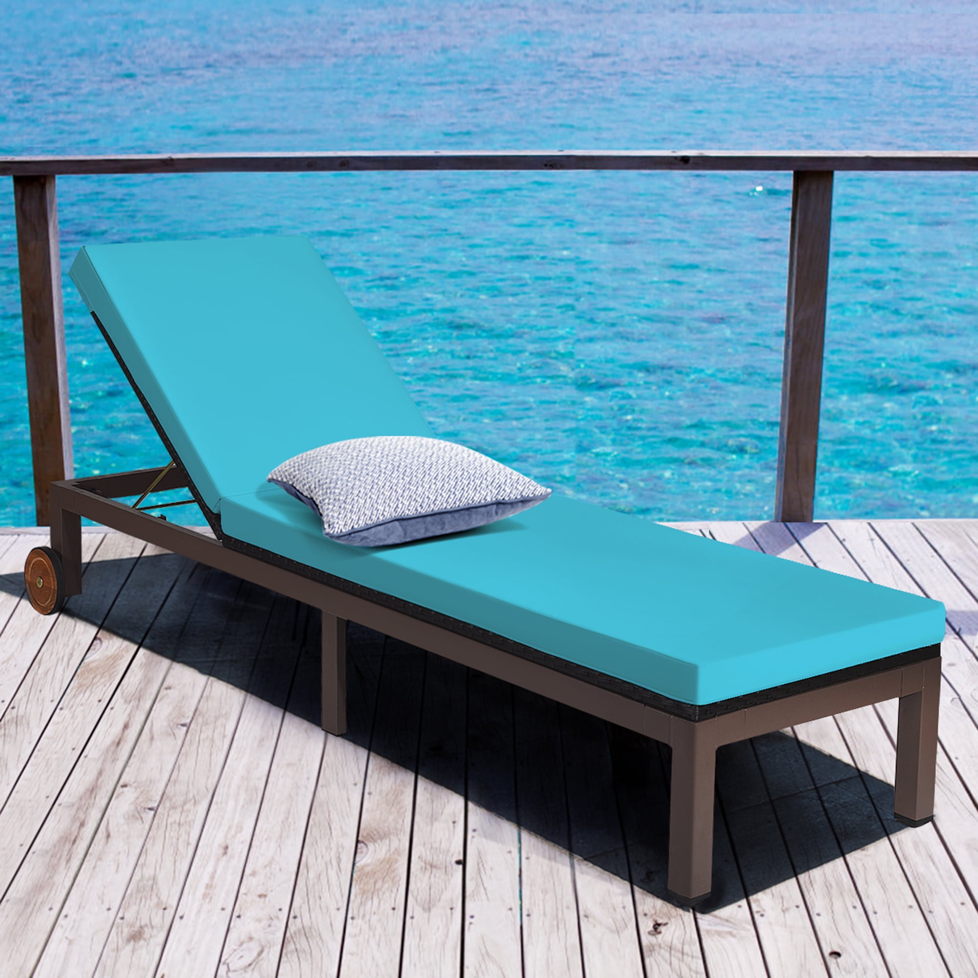 Click here for Gymax Patio Adjustable Rattan Recliner Chaise Loun... prices