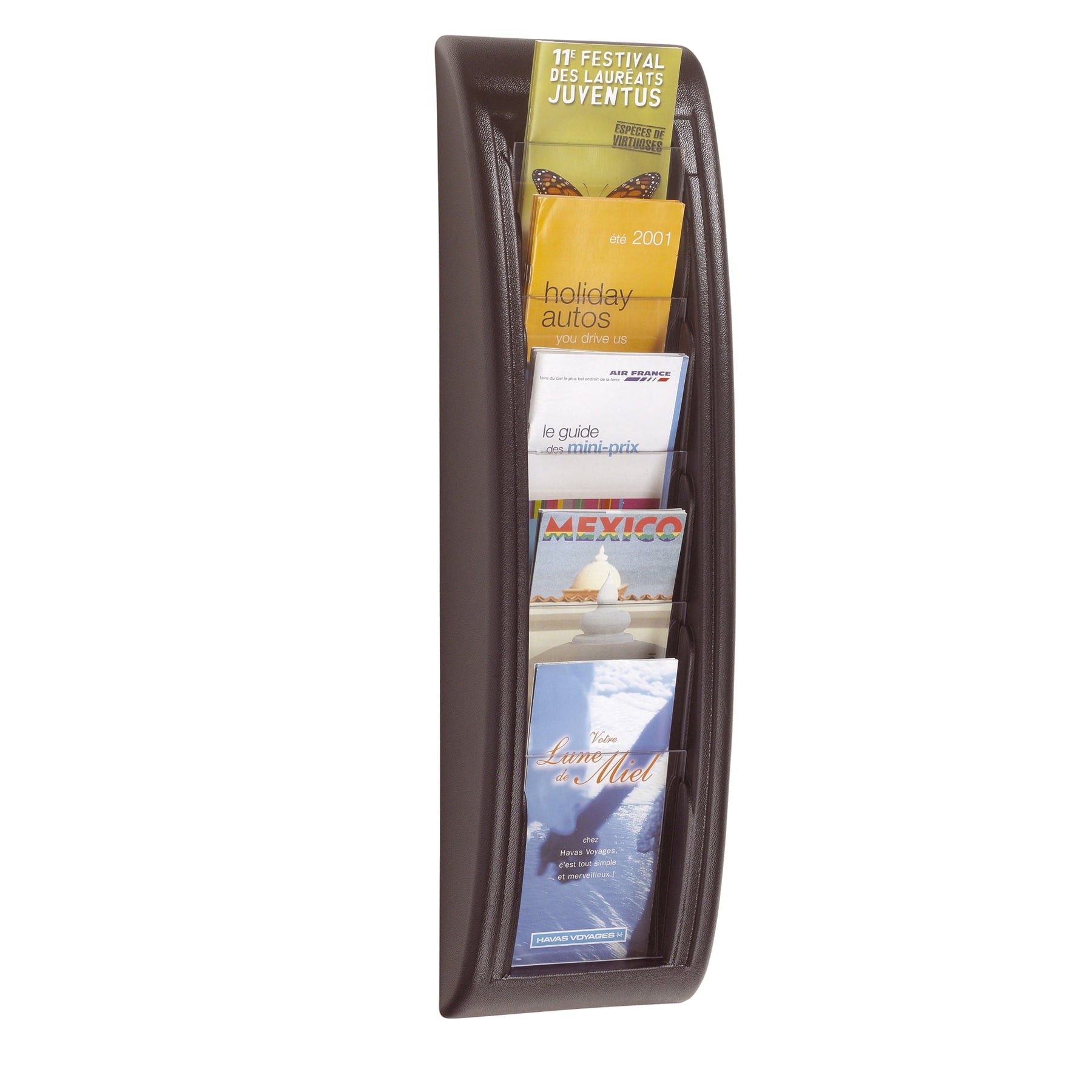 Paperflow Quick Fit Systems Wall Mounted Literature Display, Five ...