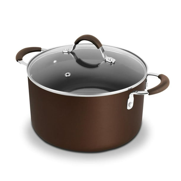 NutriChef 5 Quart Dutch Oven Pot Non-Stick Kitchen Cookware with See ...