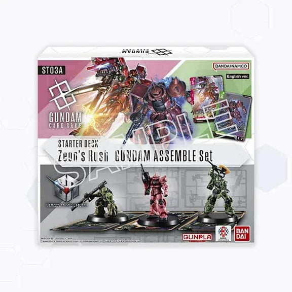 Gundam Card Game Assemble Starter Set - Zeon's Rush (ST03A) - 50 Cards ...