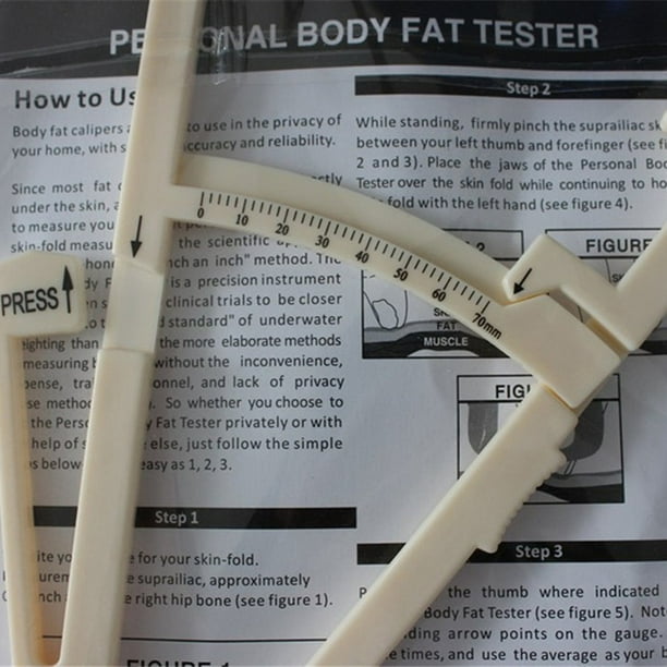 Personal Body Fat Caliper Skin Analyzer Measure Charts Fitness Slim ...