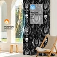 Cat and Skull Gothic Pattern Blackout Curtains,Triple Weaved Fabric ...