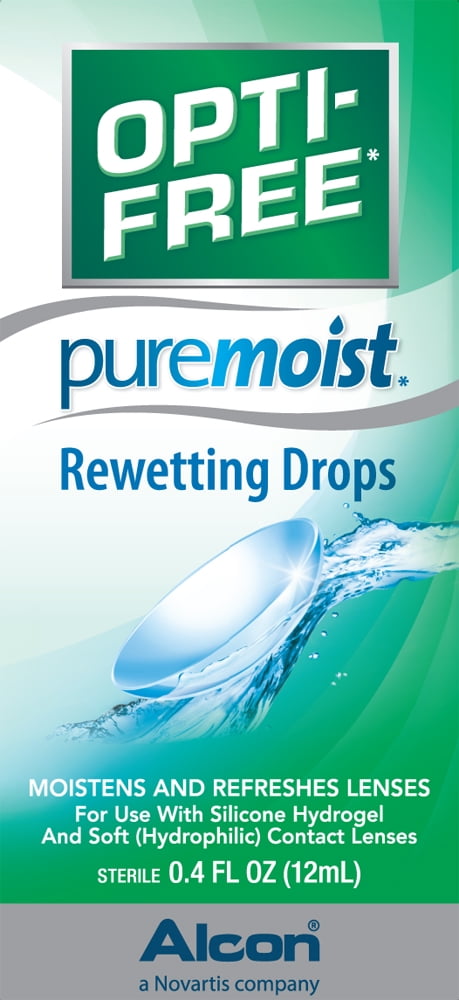 OPTI-FREE Puremoist Rewetting Drops for Contact Lenses, .4 Fl. Oz ...