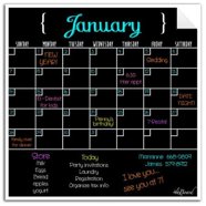 Teacher Created Resources Black & White Dry-Erase Magnetic Calendar Set ...