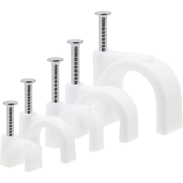 500 Pack Cable U Nails, Wire Clips For Wall Mounting Cords, Home ...