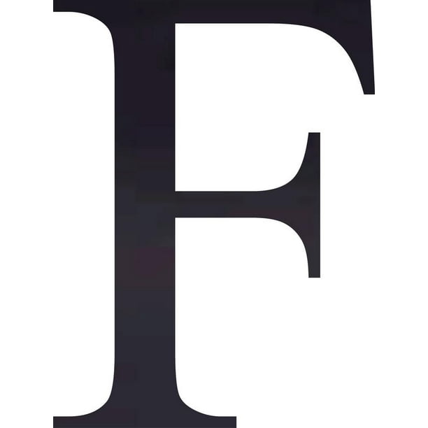 Acrylic Letter F Times, 2'' Tall Transparent Black Acrylic Sign Letter ...