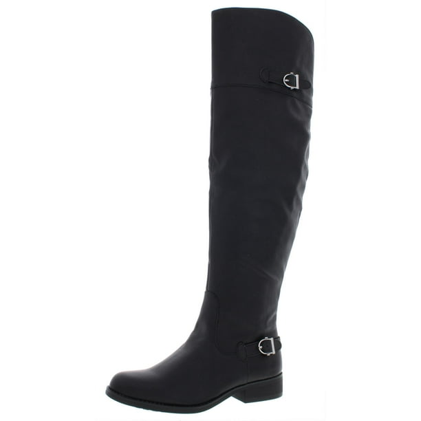 American Rag Womens Adarra Faux Leather Over-The-Knee Boots Black 7 ...