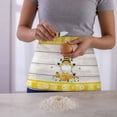 Bee Dwarfs Half Waist Apron White Daisy Flower Wood Grain Yellow Plaid ...