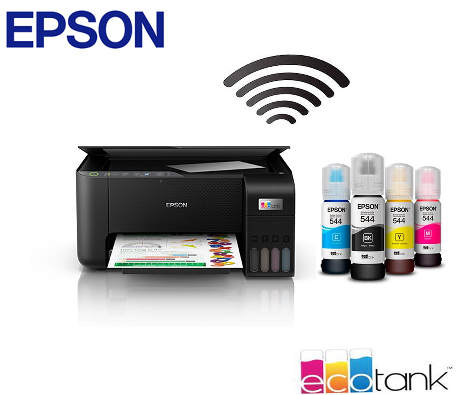 IMPRESORA MULTIFUNCIONAL Epson ECOTANK L3250 + 4 TINTAS EXTRAS SISTEMA ...