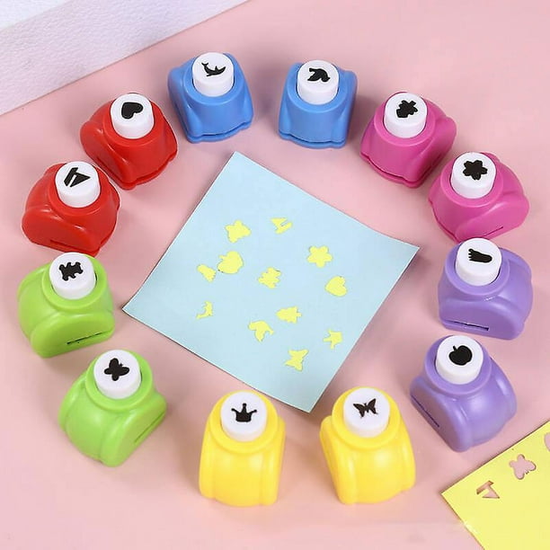 2024, Juego de 12 perforadoras para manualidades, perforadora de papel pequeña para niños ...