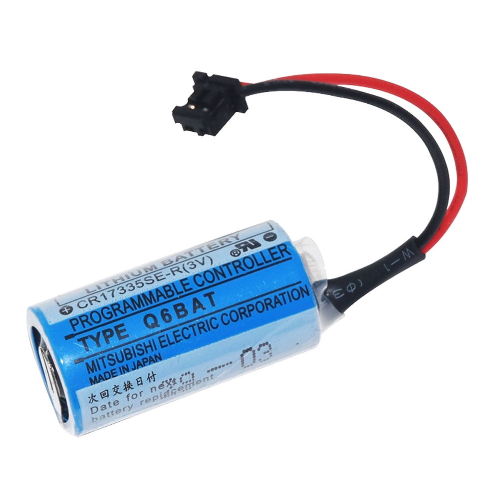 Mitsubishi Q6BAT 3V 1800mAh CR17335SE-R Battery for Q170HBATC Q25PRHCPU ...
